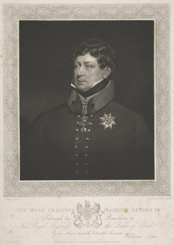 George IV, 1762 - 1830. Reigned as Regent 1811 - 1820, as King 1820 ...