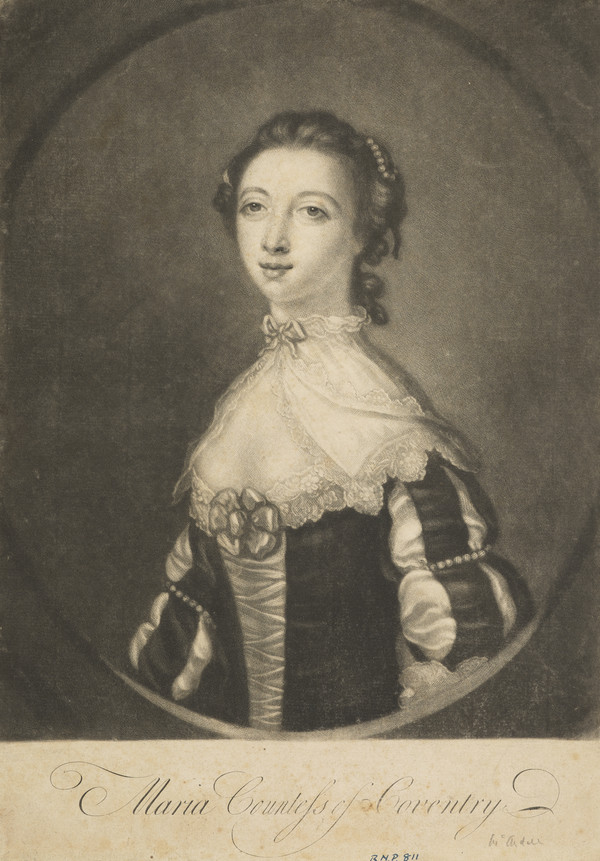 Maria Gunning, Countess of Coventry, 1733 - 1760. 1st wife of George ...