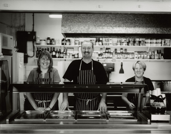 Eileen Graham, Stephen Sinclair, Janice Kirkpatrick (Canteen). (Left to ...