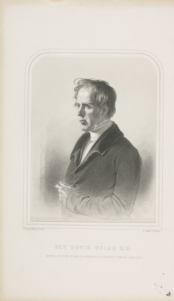 Rev. Dr David Welsh, 1793 - 1845. Professor of Church History at ...
