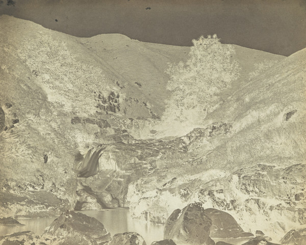 Hills and waterfall, 'Up the Gogarburn' by John Muir Wood | National ...