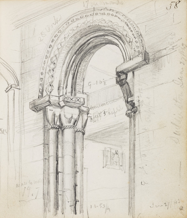 Architectural Study of Duddingston Kirk with Annotations by Alexander ...