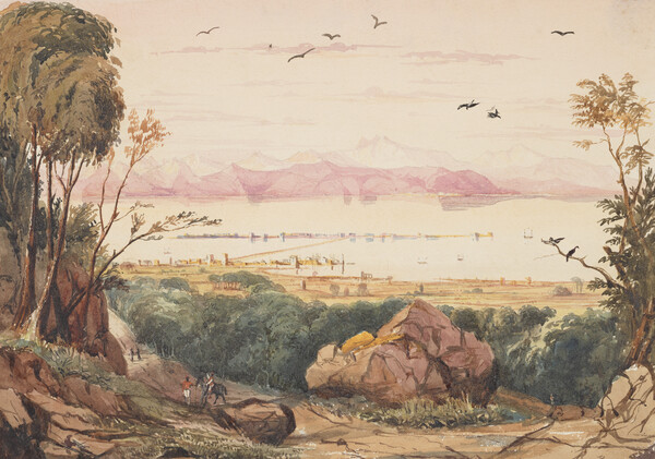 A View of a Port in the Eastern Mediterranean by Lord Henry Hugh ...