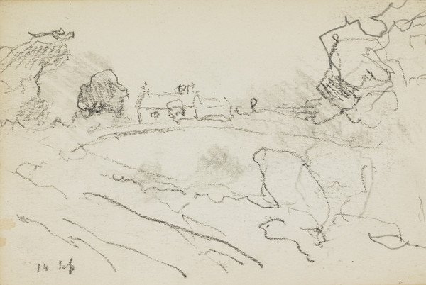 Sketch of house in landscape by James Paterson | National Galleries of ...