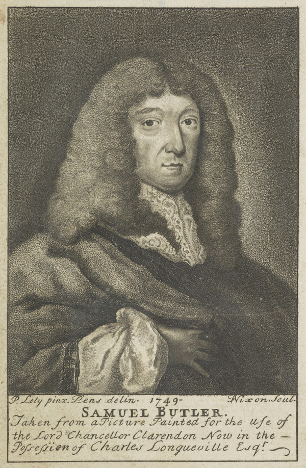Samuel Butler, 1612 - 1680. Poet; author of "Hudibras" by John Nixon ...