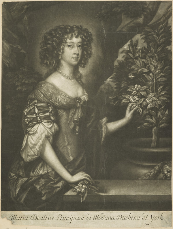 Mary of Modena, 1658 - 1718. Consort of James VII and II by Abraham ...