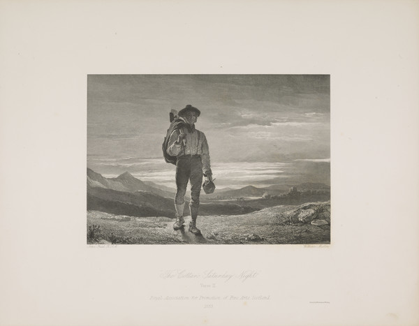 The Toil-worn Cottar'. Illustration to 'The Cottar's Saturdays Night ...