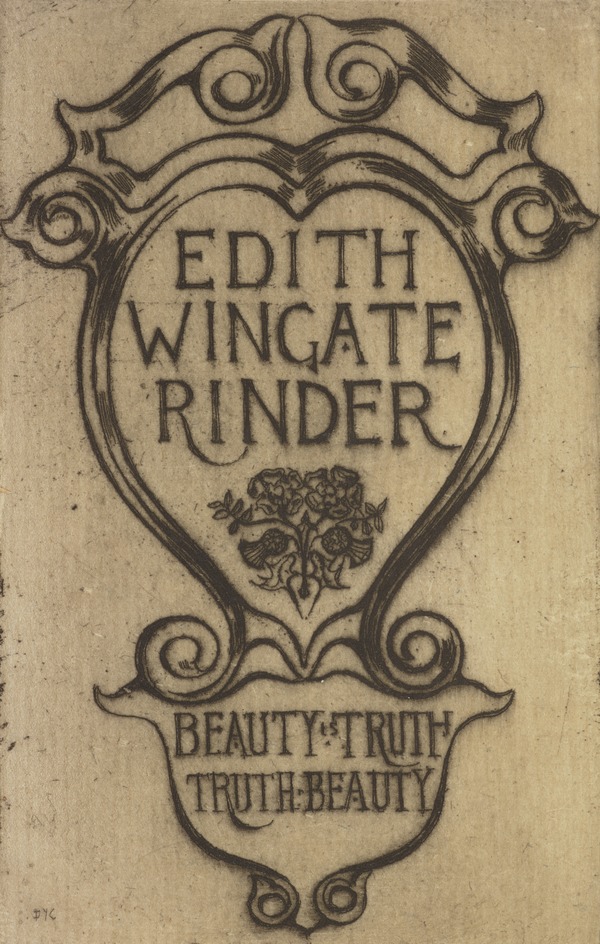 Edith Wingate Rinder (Bookplate) by Sir David Young Cameron | National ...