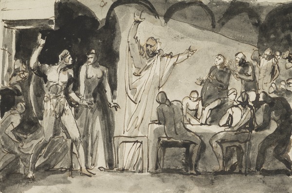 Banquet Scene in 'Macbeth' - For a Projected Painting by George Romney ...