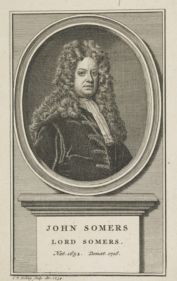 John Somers, 1st Baron Somers, 1651 - 1716. Lord Chancellor by Jakob van Schley | National ...