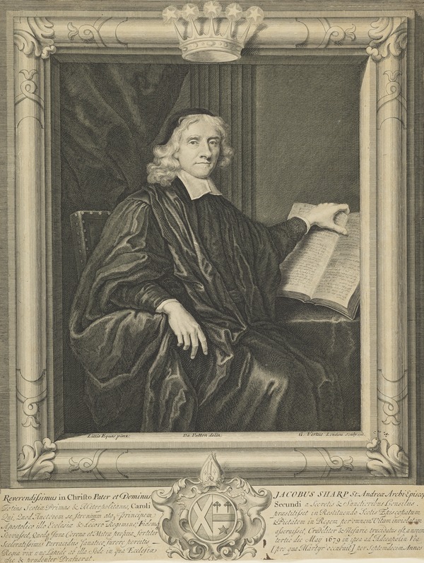 James Sharp, 1613 - 1679. Archbishop of St Andrews by George Vertue ...