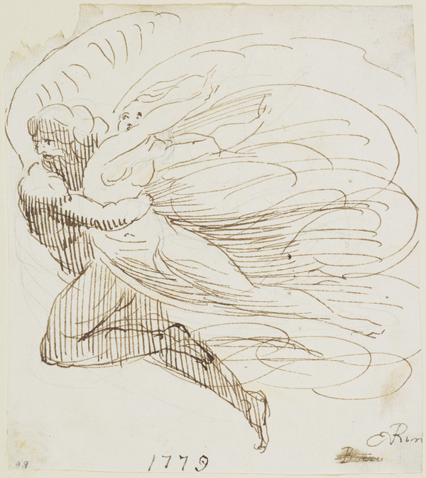 Female Figure Carried off by a Winged and Bearded Man by Alexander ...