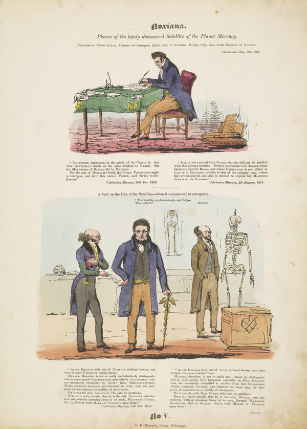 Dr Robert Knox, 1791 - 1862. Anatomist. ('The Lecturer' , Phases of the lately discovered ...