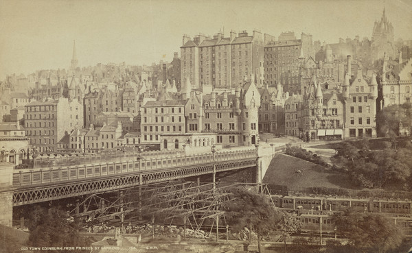Old Town from Princes St Gardens, Edinburgh by George Washington Wilson ...