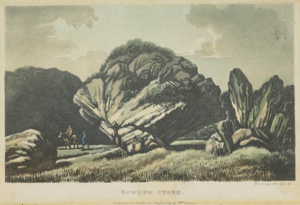 Plate from 'The Tourist's New Guide...' The Bowder Stone Cumbria by ...