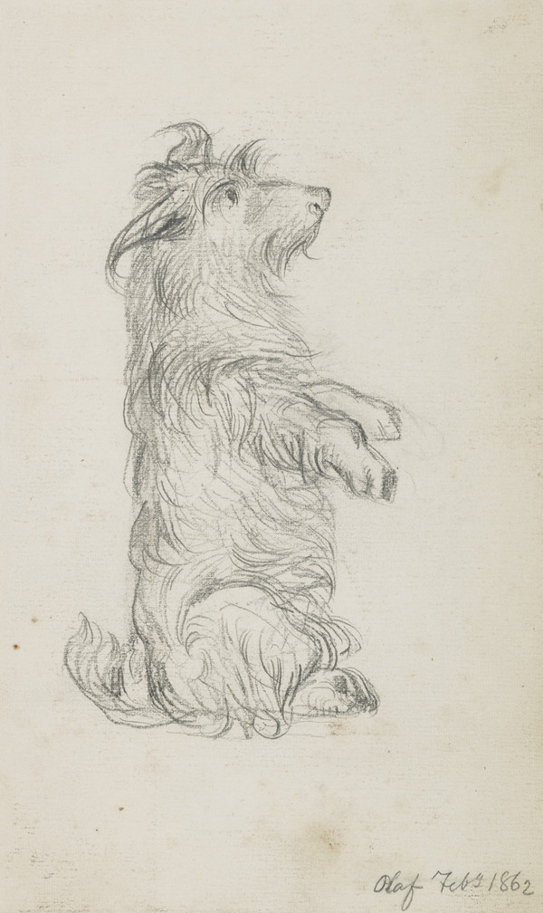 Olaf the Dog Begging by William Bell Scott | National Galleries of Scotland