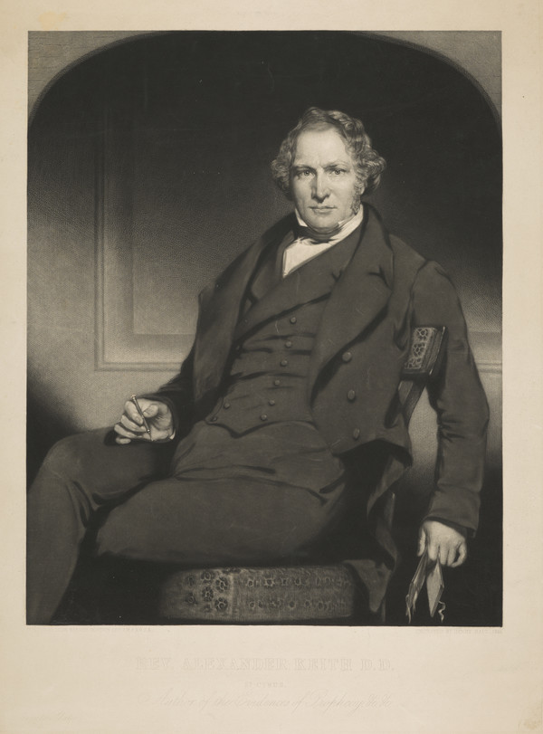 Rev. Alexander Keith, 1791 - 1880. Author of the "Evidences of Prophecy ...