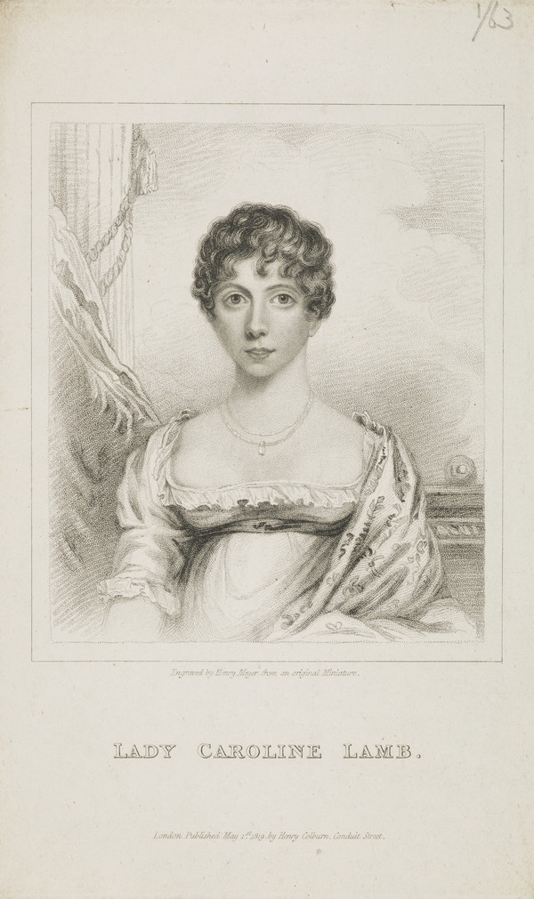 Lady Caroline Lamb, 1785 - 1828. English poetess by Henry Meyer ...