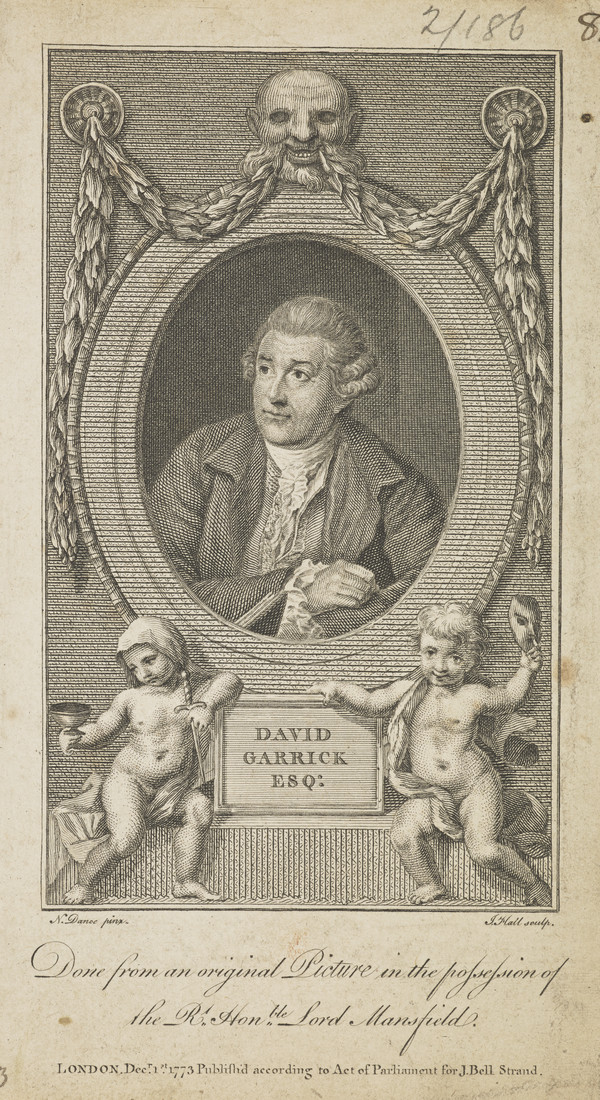 David Garrick, 1717 - 1779. Actor and dramatist by John Hall | National ...
