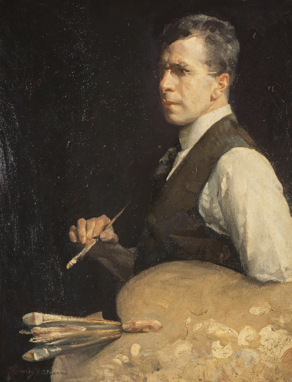 Henry Young Alison, 1889 - 1972. Artist (Self-portrait) by Henry Young ...