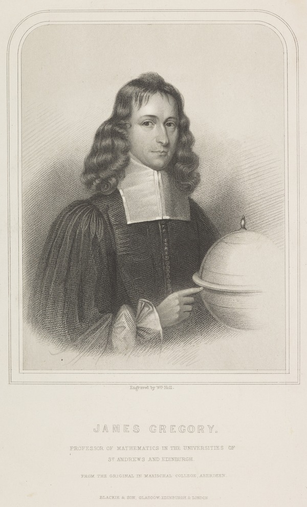 Professor James Gregory, 1638 - 1675. Mathematician by William Holl ...