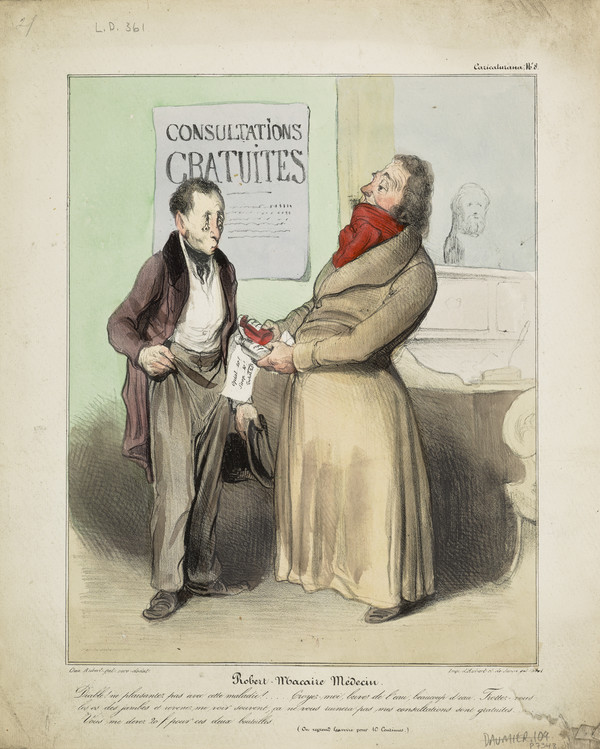 Robert-Macaire Médecin [Robert Macaire, Doctor], from 'Caricaturana ...