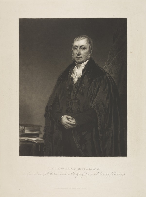 Rev. David Ritchie. 1763 - 1844. Professor of Logic, Edinburgh ...