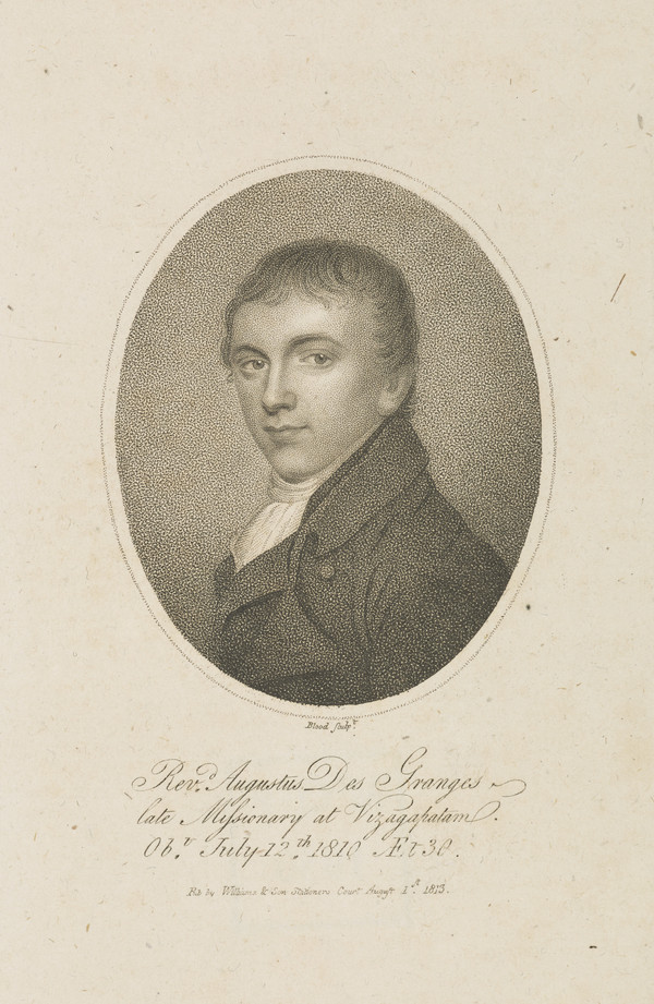 Rev. Augustus Granges, c 1780 - 1820. Late missionary at Vizagapatam by ...