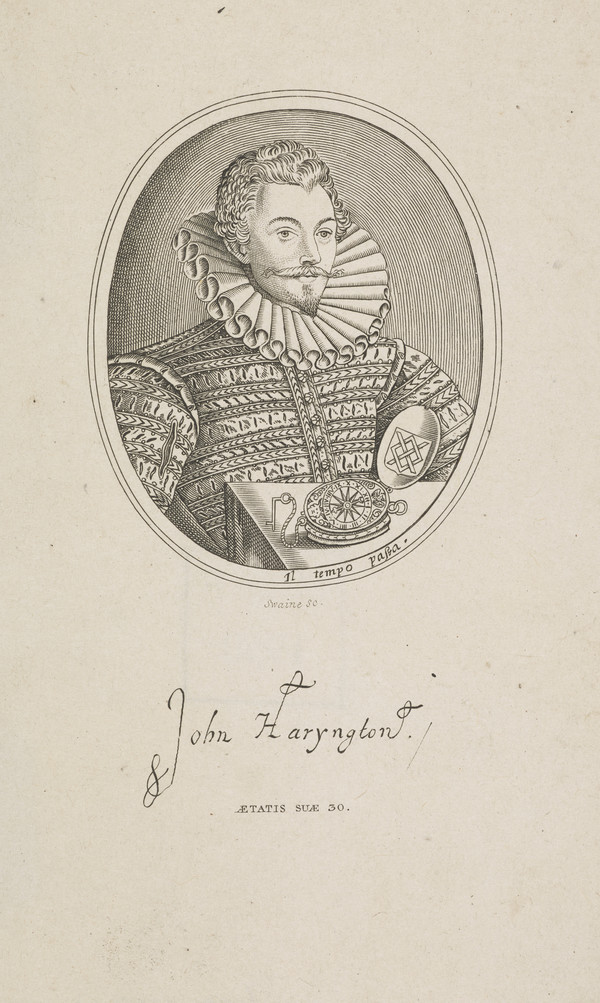 Sir John Harington, 1561 - 1612. Godson of Queen Elizabeth of England ...