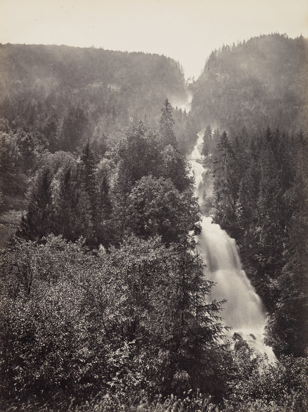 Landscape with Waterfall from the Album "Gems of Photographic Art" by ...