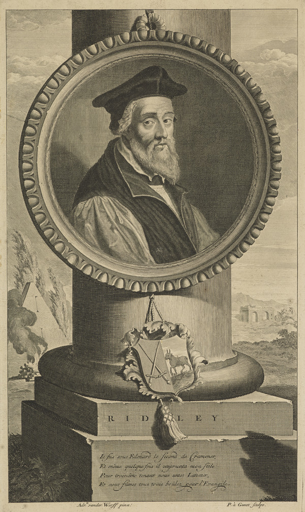 Nicholas Ridley, c 1500 - 1555. Bishop of London; Protestant martyr by ...