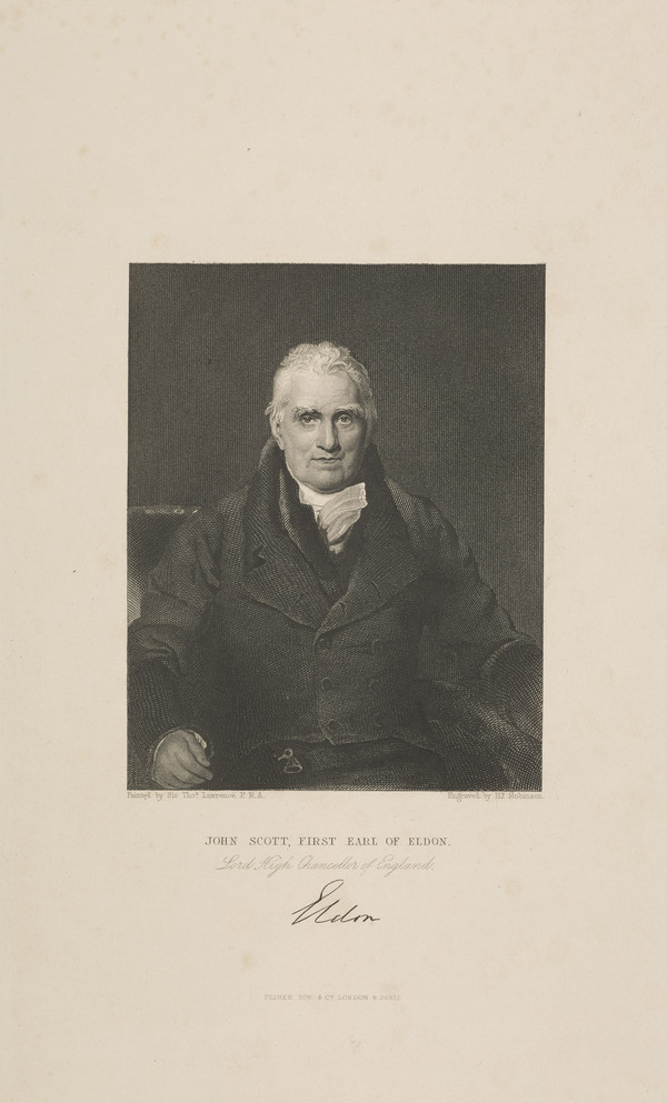 John Scott, 1st Earl of Eldon, 1751 - 1838. Lord Chancellor by John ...