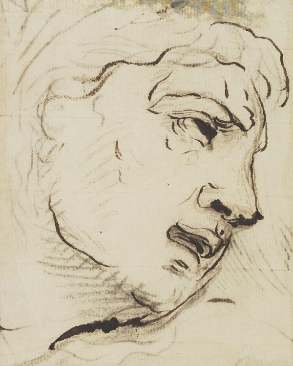 Female Head, traced through from the Recto by Alexander Runciman ...