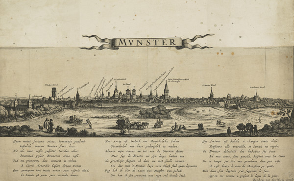 View of the town of Munster by Rombout van den Hoyen | National ...