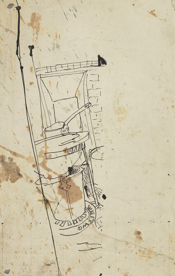 Corner of a Scullery [verso: Large Seated Woman] by Joan Eardley ...