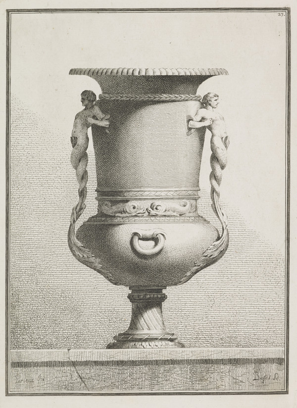 Design for a Vase. Plate 27 from 'Suite des Vases' by Benigno Bossi ...
