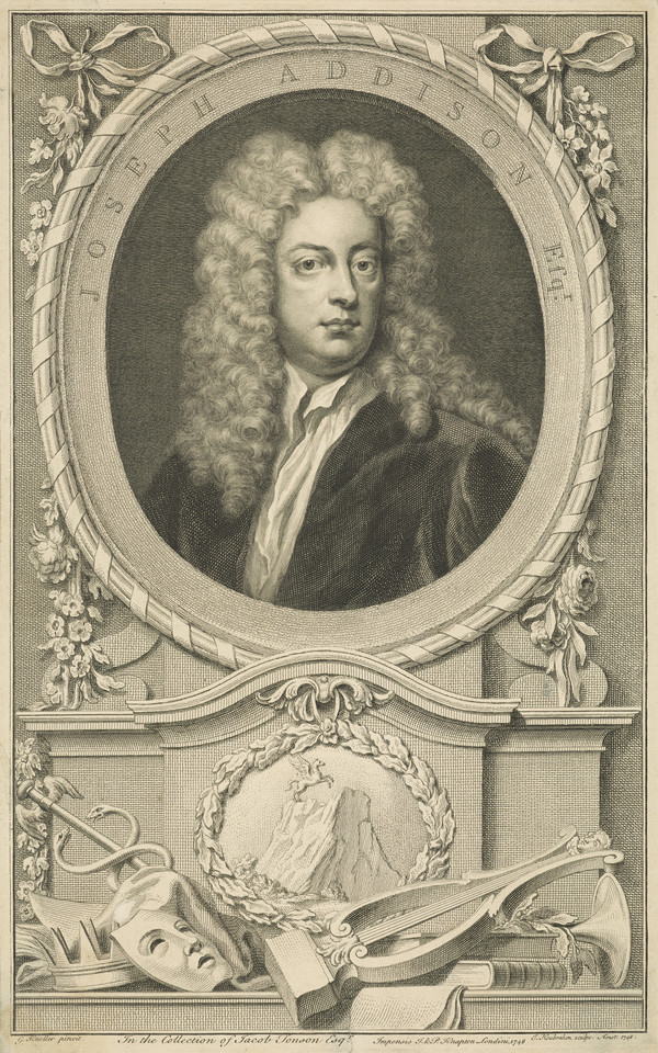 Joseph Addison, 1672 - 1719. Author and statesman by Jacobus Houbraken ...