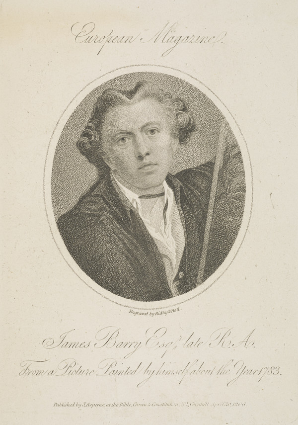 James Barry, 1741 - 1806. Irish painter by Ridley and Holl | National ...