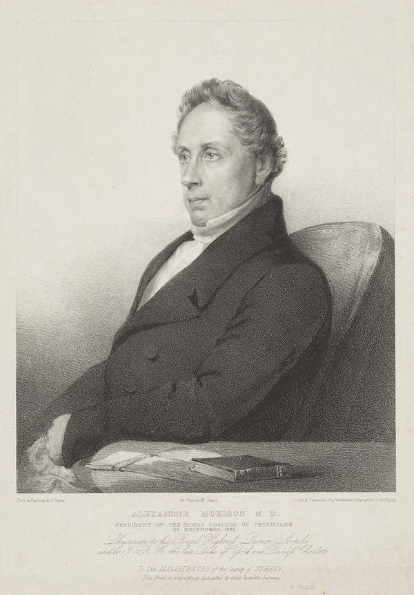 Sir Alexander Morison, 1779 - 1866. Alienist by M. Gauci | National ...