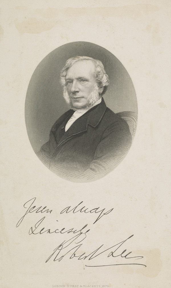 Rev. Robert Lee, 1804 - 1868. Regius Professor of Biblical Criticism | National Galleries of ...
