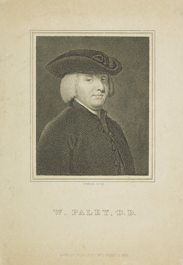 William Paley, 1743 - 1805. Archdeacon of Carlisle and Rector of ...