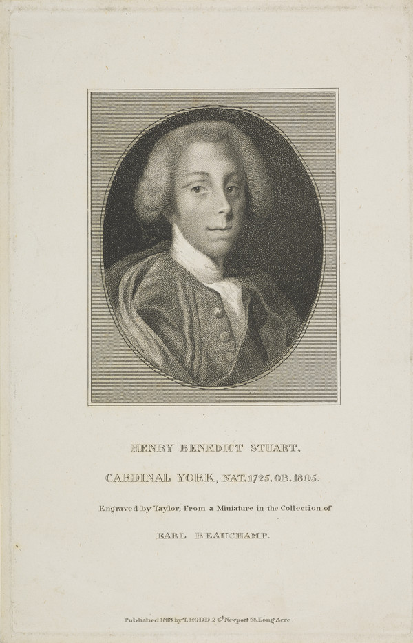 Prince Henry Benedict Clement Stuart, 1725 - 1807. Cardinal York; younger brother of Prince ...