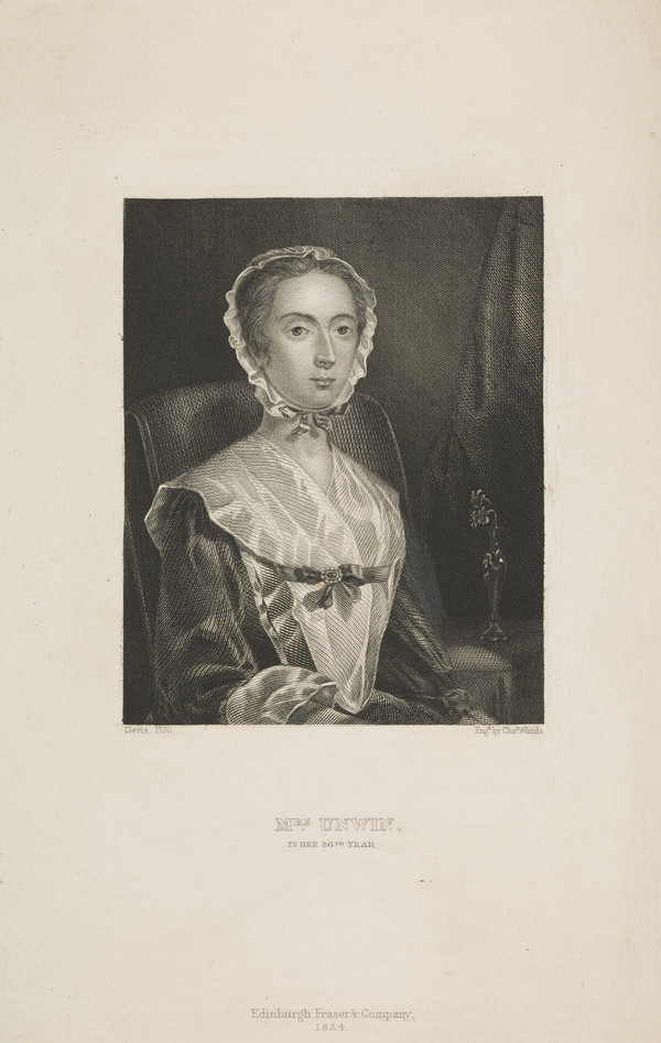 Mary Unwin (née Cawthorne), 1724 - 1796. ('In Her 26th Year') by ...