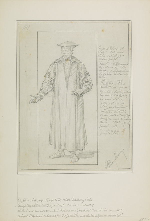 First Design for the Robe Worn by Royal Scottish Academians by James ...