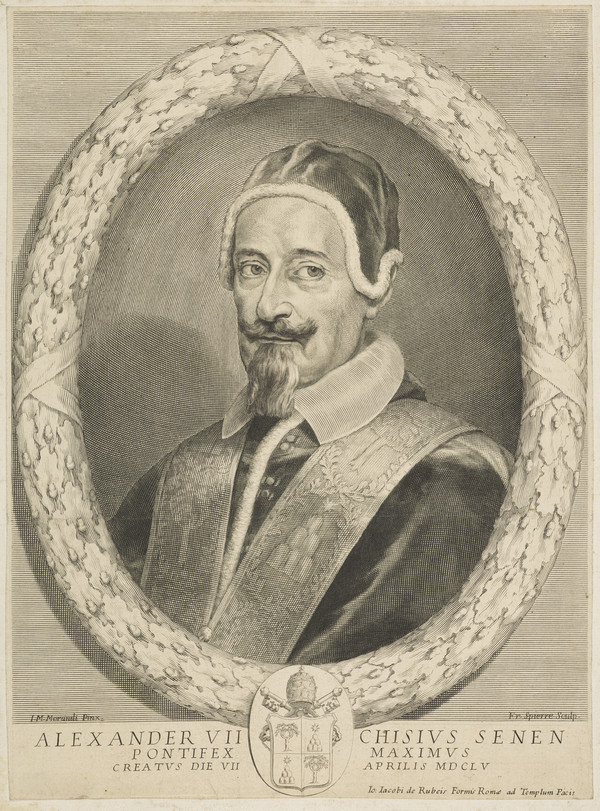 Pope Alexander VII, Fabio Chigi, 1598 (?) - 1667 by Fr. Spierre ...