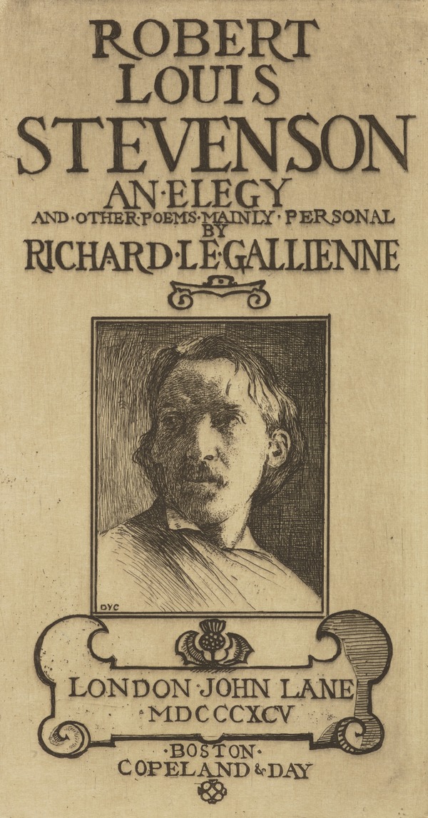 Title page: 'Robert Louis Stevenson. An Elegy and other Poems mainly ...