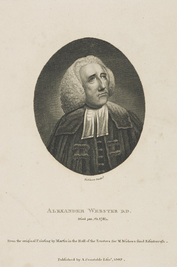 Rev. Alexander Webster, 1707 - 1784. Moderator of the General Assembly ...