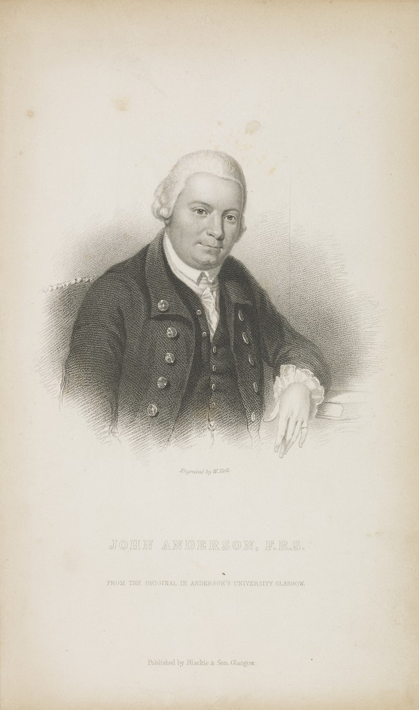 Professor John Anderson, 1726 - 1796. Professor of Oriental Languages ...