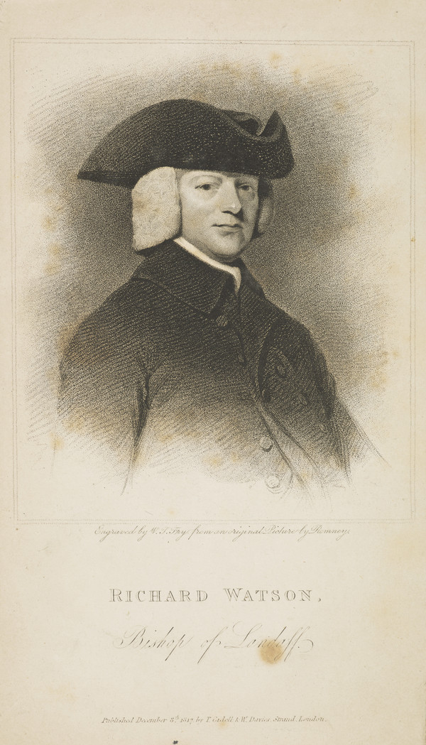 Richard Watson, 1737 - 1816. Bishop of Llandaff; chemist by William Thomas Fry | National ...