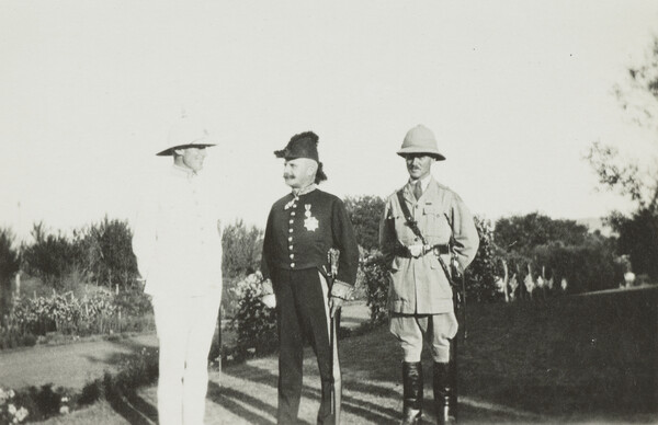 Sir James Haldane Stewart Lockhart and Two Officers, Garden, Government ...